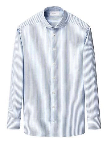 Eton Signature Oxford Striped Contemporary-fit Cotton Shirt - Light Blue