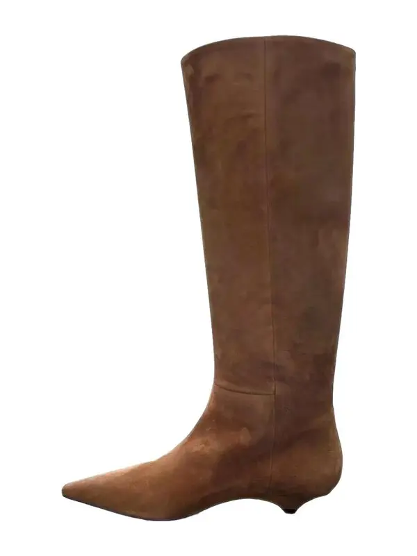 VIC MATIE Pointed-toe Suede Knee-high Boots - Brown