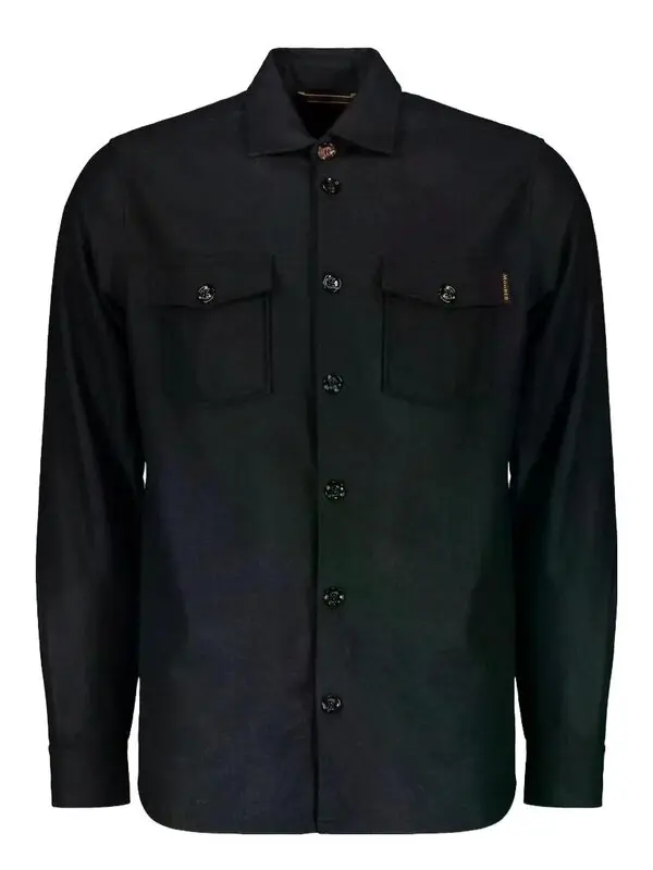 MOORER Meyer Button-up Chest-pocket Shirt - Blue