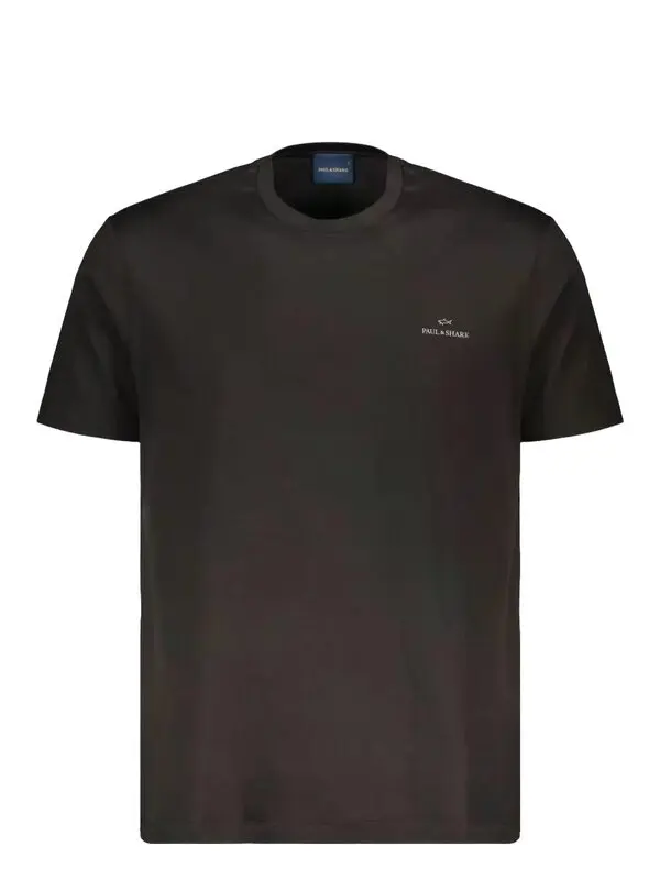 Paul & Shark Logo-print Cotton T-shirt - Black