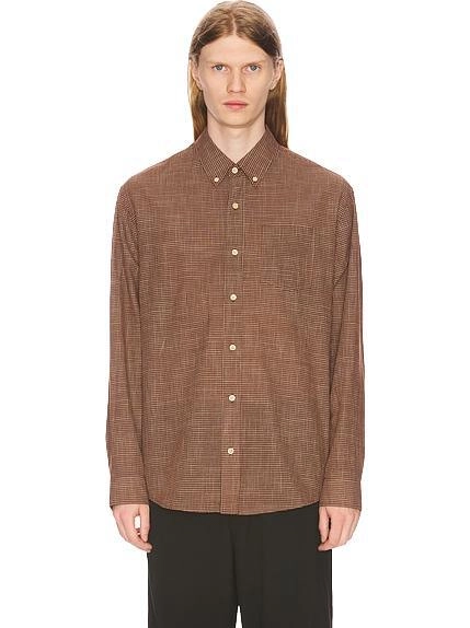 THE ROW Pompeo Shirt - Chocolate
