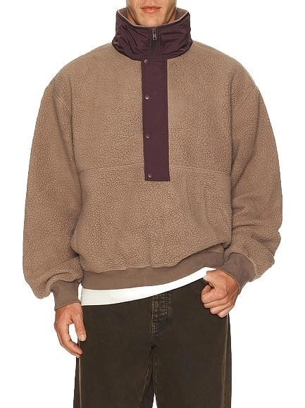 ENTIRE STUDIOS System Half Zip Fleece - Brown