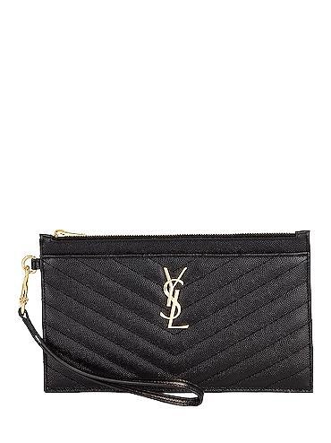 Saint Laurent Large Bill Pouch - Nero