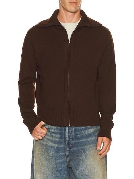 ENTIRE STUDIOS Knit Zip Up Jacket - Hickory