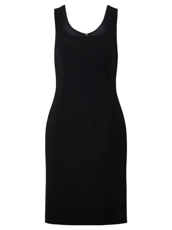 Dolce & Gabbana Virgin Wool-crepe Midi Dress - Black