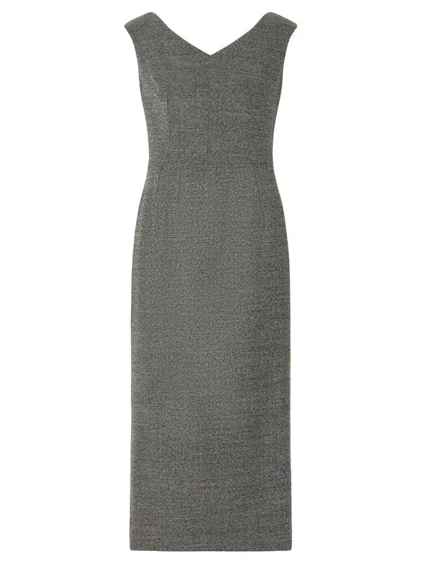 Dolce & Gabbana Stretch-wool Midi Dress - Gray