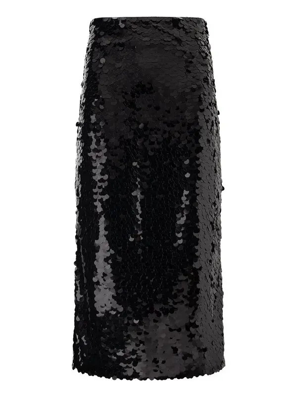 Dolce & Gabbana Sequin-embellished Tulle Midi Skirt - Black