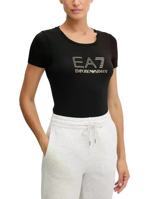 EA7 Embellished-logo T-shirt - Black