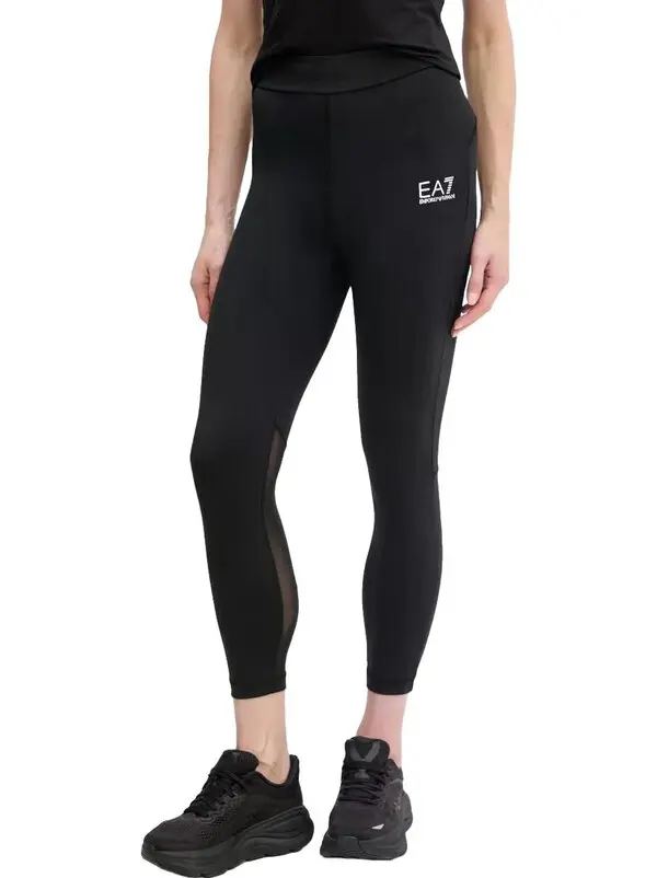 EA7 Dynamic Athlete Mesh-panel Leggings - Black