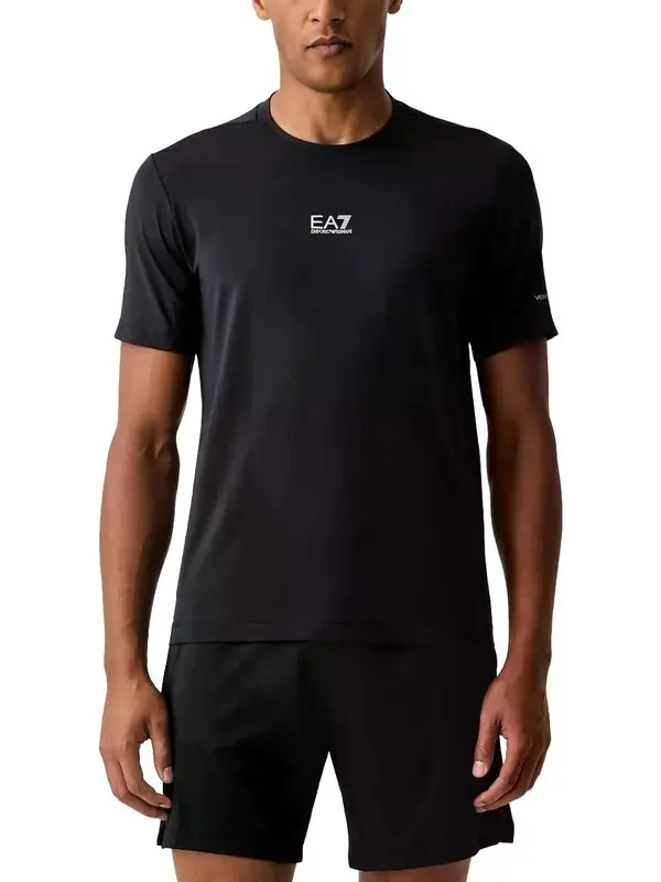 EA7 Logo Print T-shirt - Blue