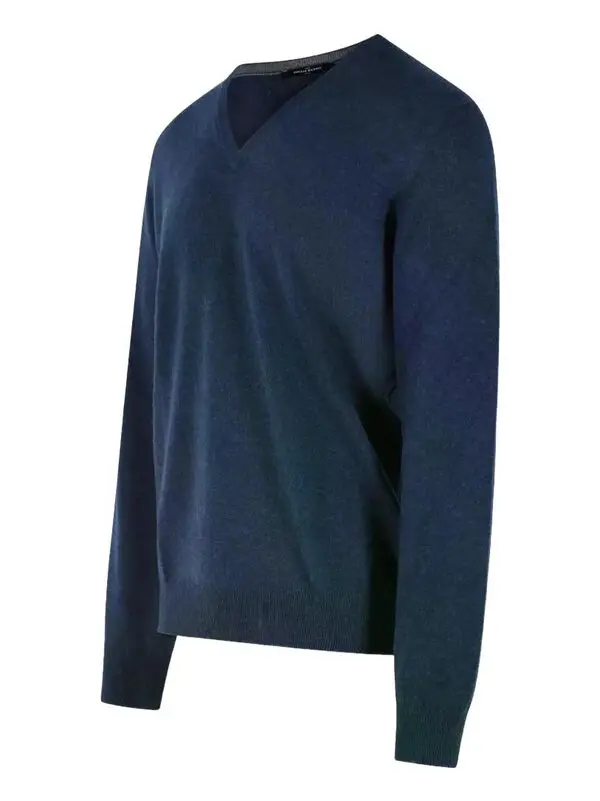 GRAN SASSO V-neck Cashmere Sweater - Blue