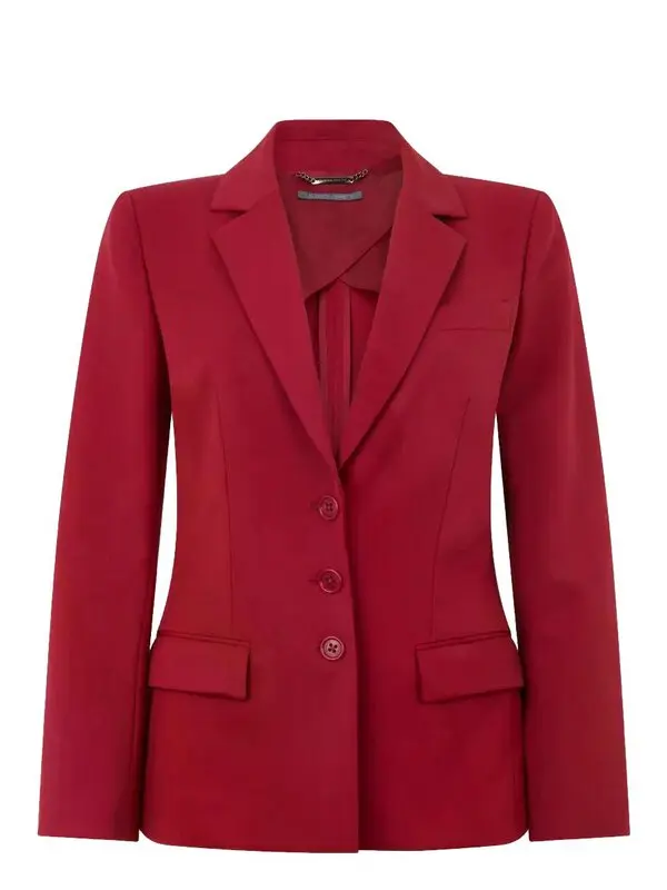 Alberta Ferretti Single-breasted Blazer - Red