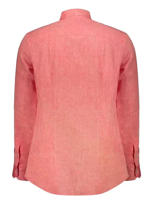 MOORER Button-up Linen Shirt - Red
