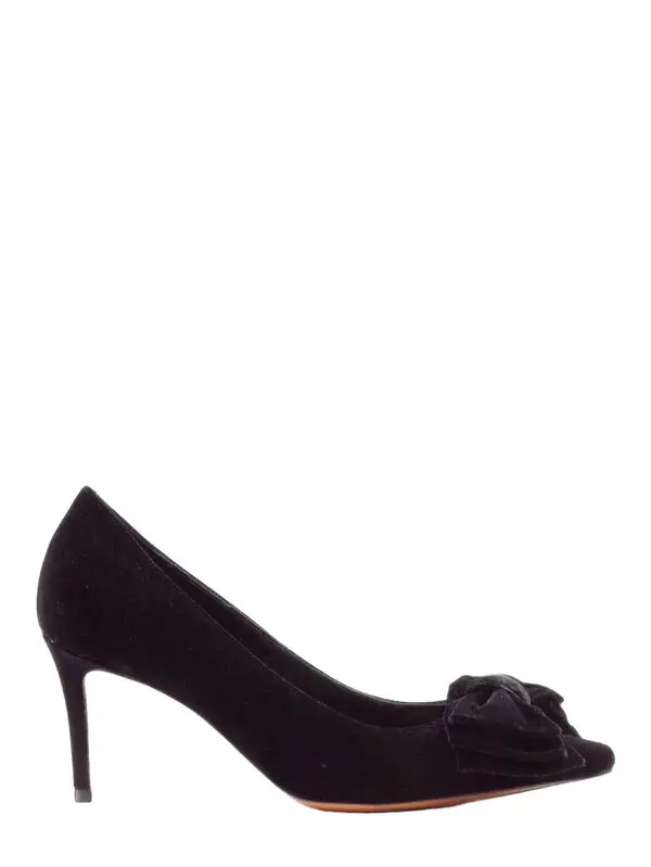 Roberto Festa Velvet Bow Detail Pumps - Black