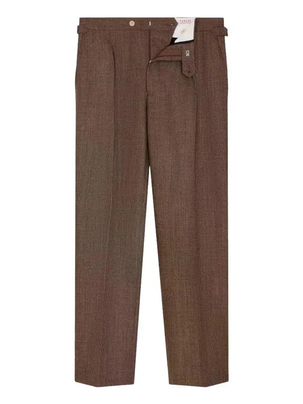 FURSAC Pleated Wool Trousers - Brown