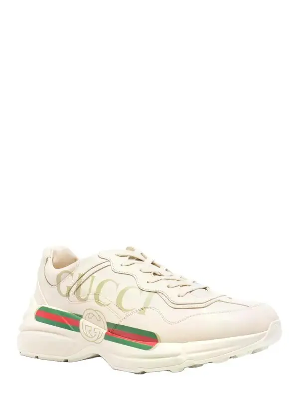 Gucci Rhyton Logo-print Sneakers - Neutrals