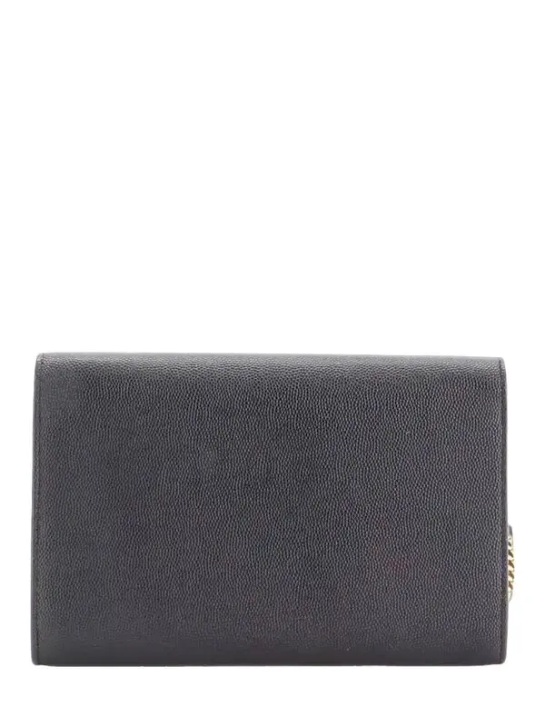 Saint Laurent Uptown Chain Wallet Leather Crossbody Bag - Black