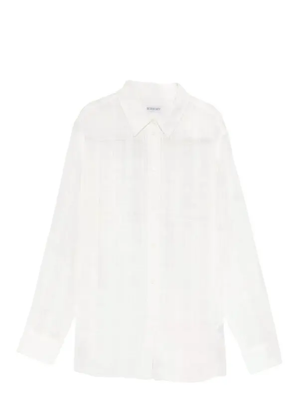 Burberry Logo-embroidered Shirt - White