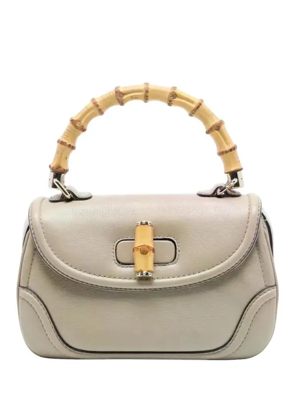 Gucci 2016-2026 Medium Calfskin New Bamboo Satchel - Brown