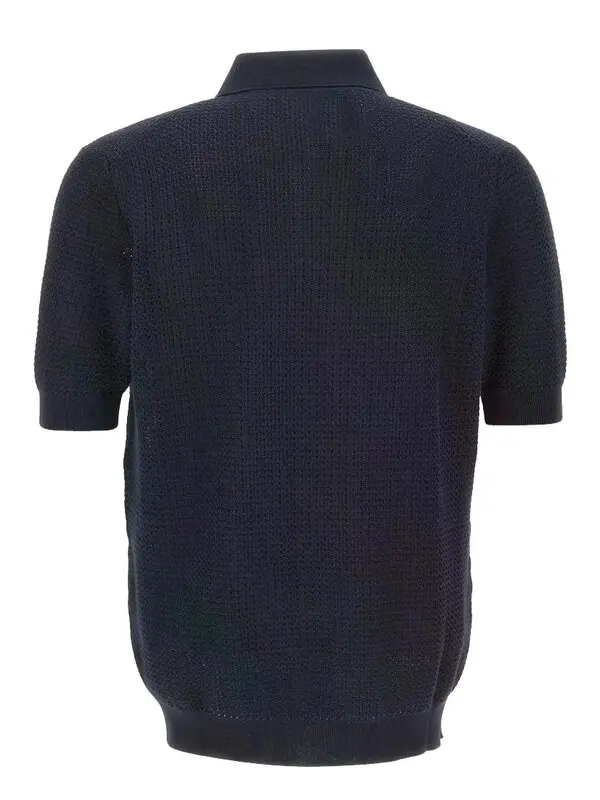 FILIPPO DE LAURENTIIS Textured Knit Shirt - Blue