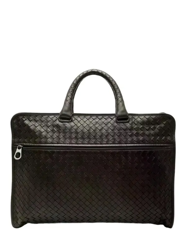 Bottega Veneta Nappa Intrecciato Business Bag - Brown