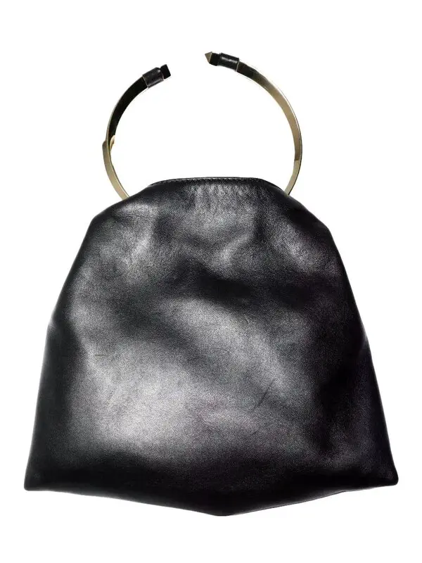 Valentino Garavani Leather Ring Detail Tote Bag - Black