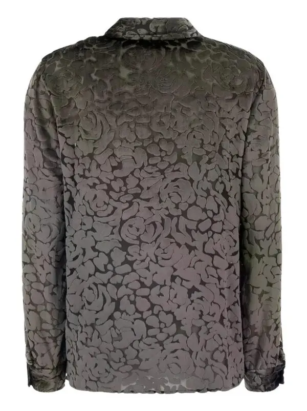 Alberta Ferretti Floral Devoré Shirt - Grey