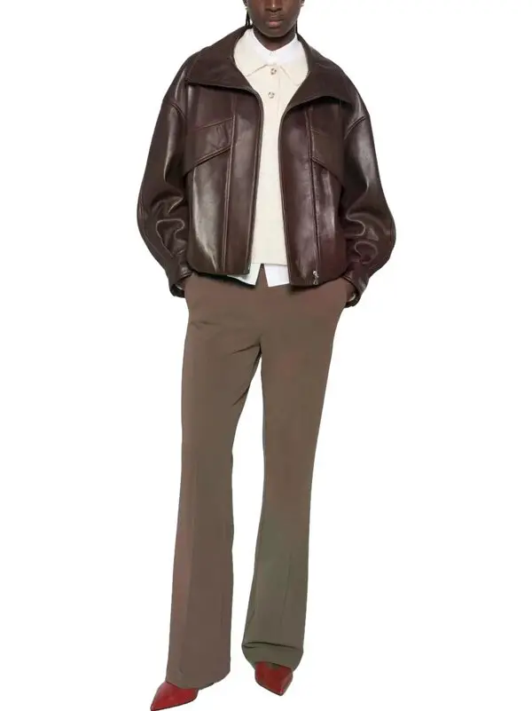 CAMBIO Francoise Flared Trousers - Brown