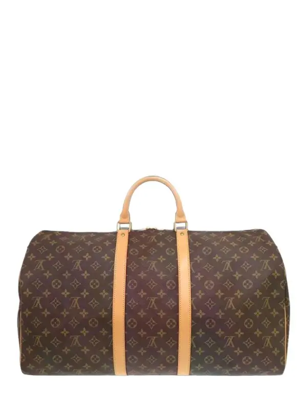 LOUIS VUITTON 1997 Monogram Keepall 55 Travel Bag - Brown