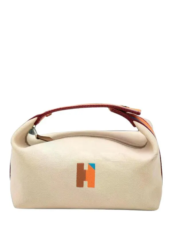 Hermès Toile Bride A Brac H Pavillon Case Vanity Bag - Brown