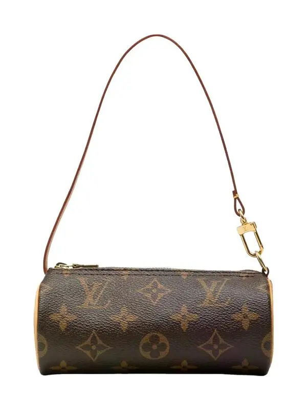 LOUIS VUITTON 1990-2010 Monogram Papillon Pochette Handbag - Brown