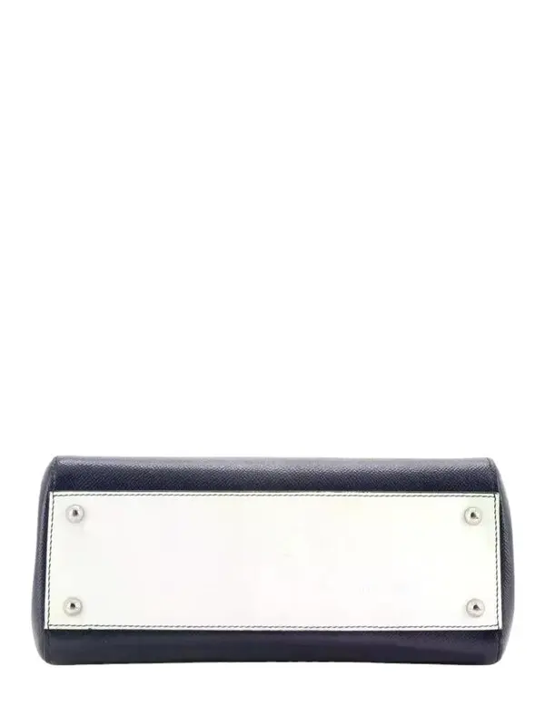 Dolce & Gabbana Striped Leather Satchel - Blue