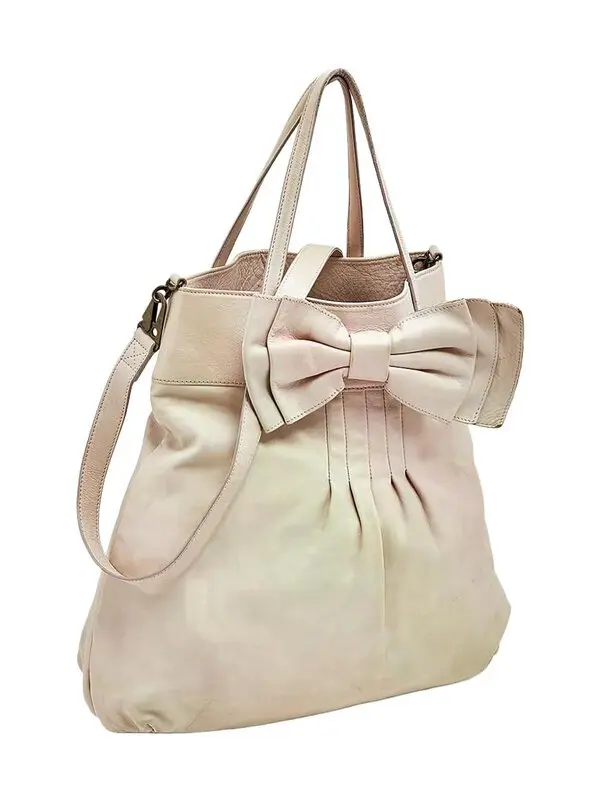 Valentino Garavani Bow-embellished Tote Bag - Neutrals