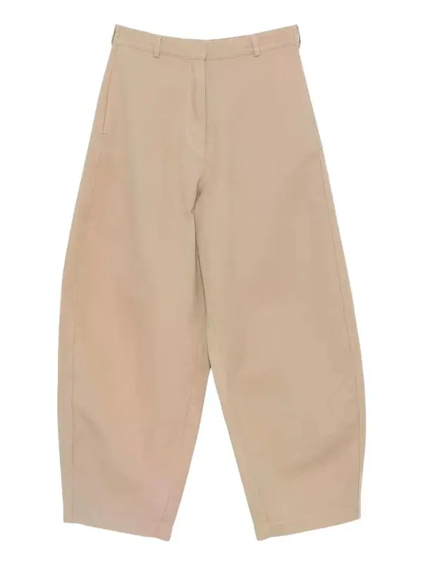 CORDERA Beige Cotton Tapered Trousers - Neutrals