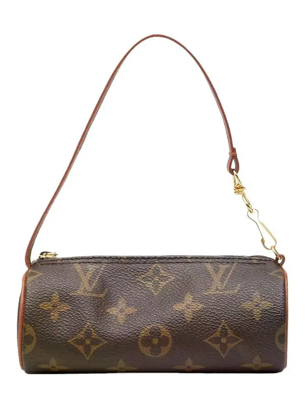 LOUIS VUITTON Monogram Papillon Pochette Handbag - Brown