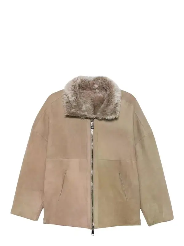 GIORGIO BRATO Zip-up Jacket - Neutrals