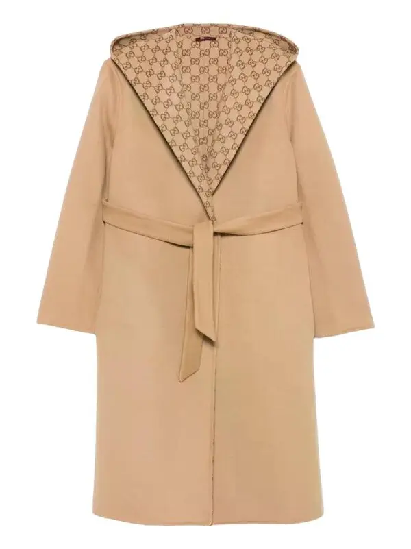 Gucci Reversible Hooded Coat - Neutrals