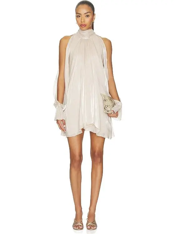 MORE TO COME Tilly Mini Dress With Shawl - Ivory