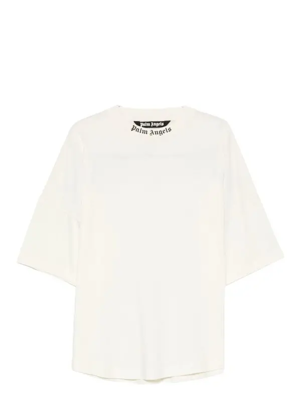 Palm Angels Logo Cotton T-shirt - White