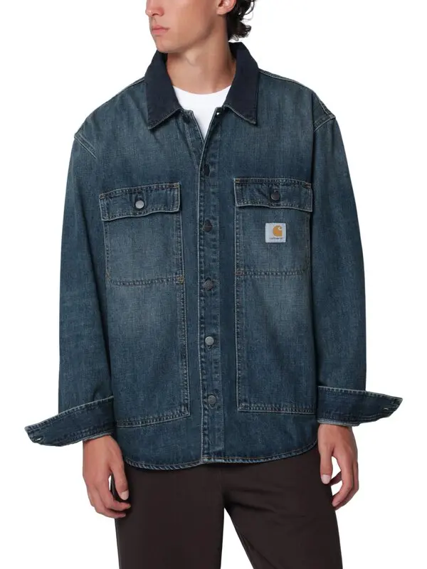 Carhartt Work In Progress Oakland Shirt Jacket In Cotton - Blue