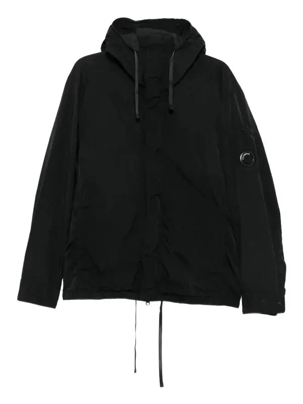 C.P. COMPANY Hooded Jacket With Lens Detail - Black