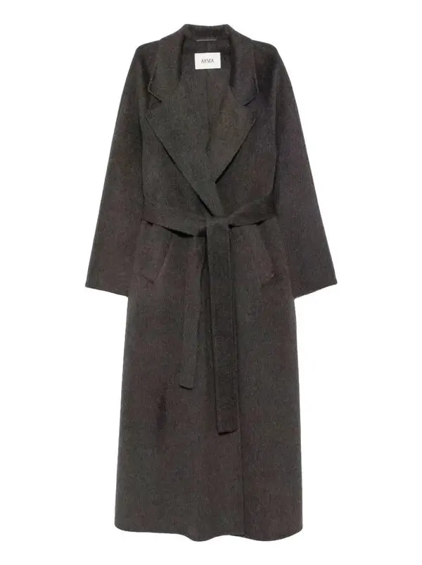ARMA Belted Wool Coat - Grey