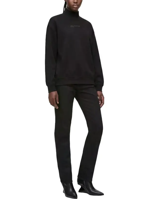 Karl Lagerfeld High-rise Straight Coated Jeans - Black