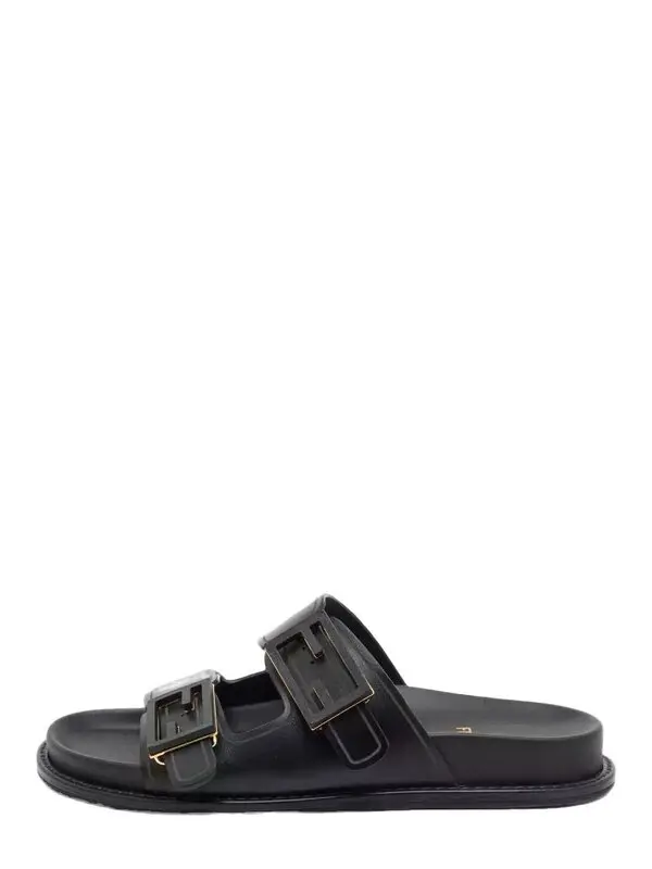 Fendi Feel Buckle Sandals - Black
