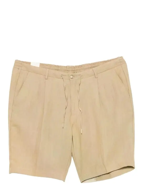BRIGLIA 1949 Olbias Pleated Drawstring Shorts - Neutrals