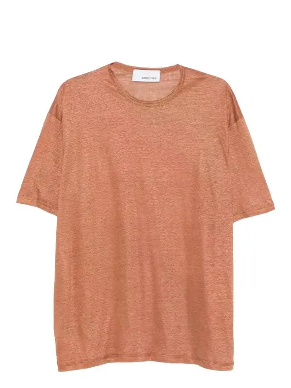 COSTUMEIN Komodo Contrast-stitch Short-sleeve T-shirt - Brown