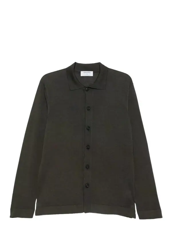 GRAN SASSO Long-sleeve Button-up Cardigan - Grey