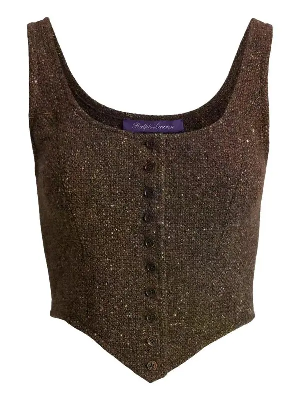 Polo Ralph Lauren Tweed Buttoned Waistcoat - Brown