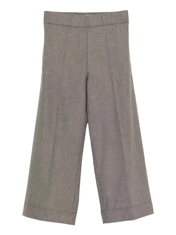 D.exterior Pressed-crease Turned-up Trousers - Brown