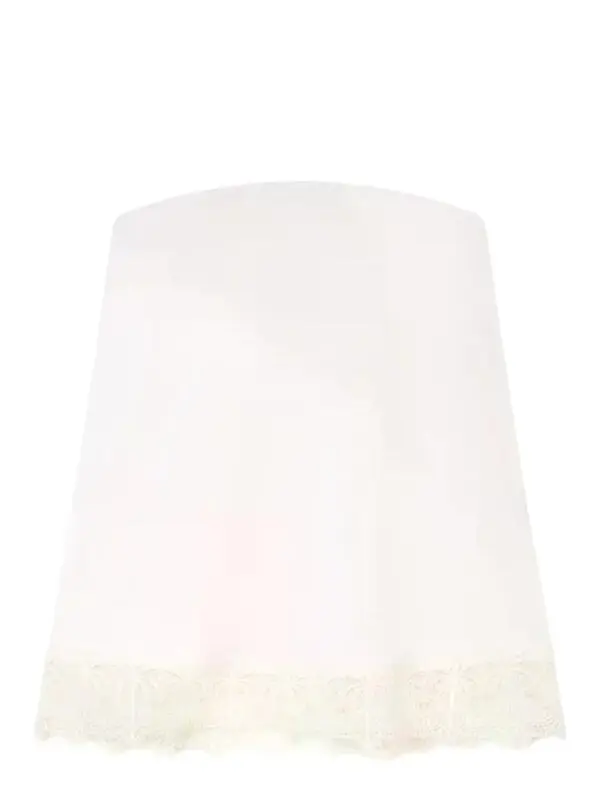Alanui Strapless Lace-trim Top - Neutrals